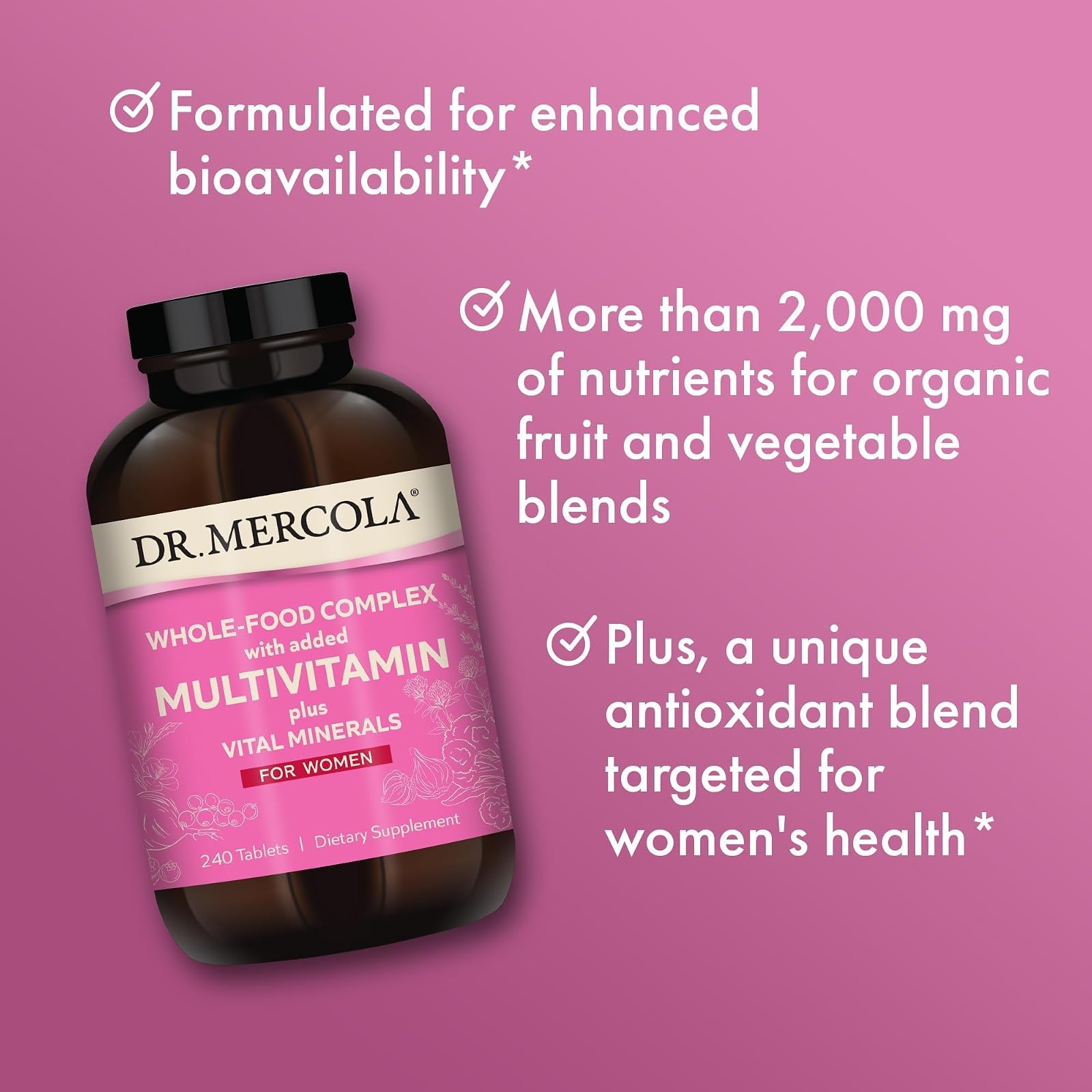 Dr. Mercola women's multivitamin benefits