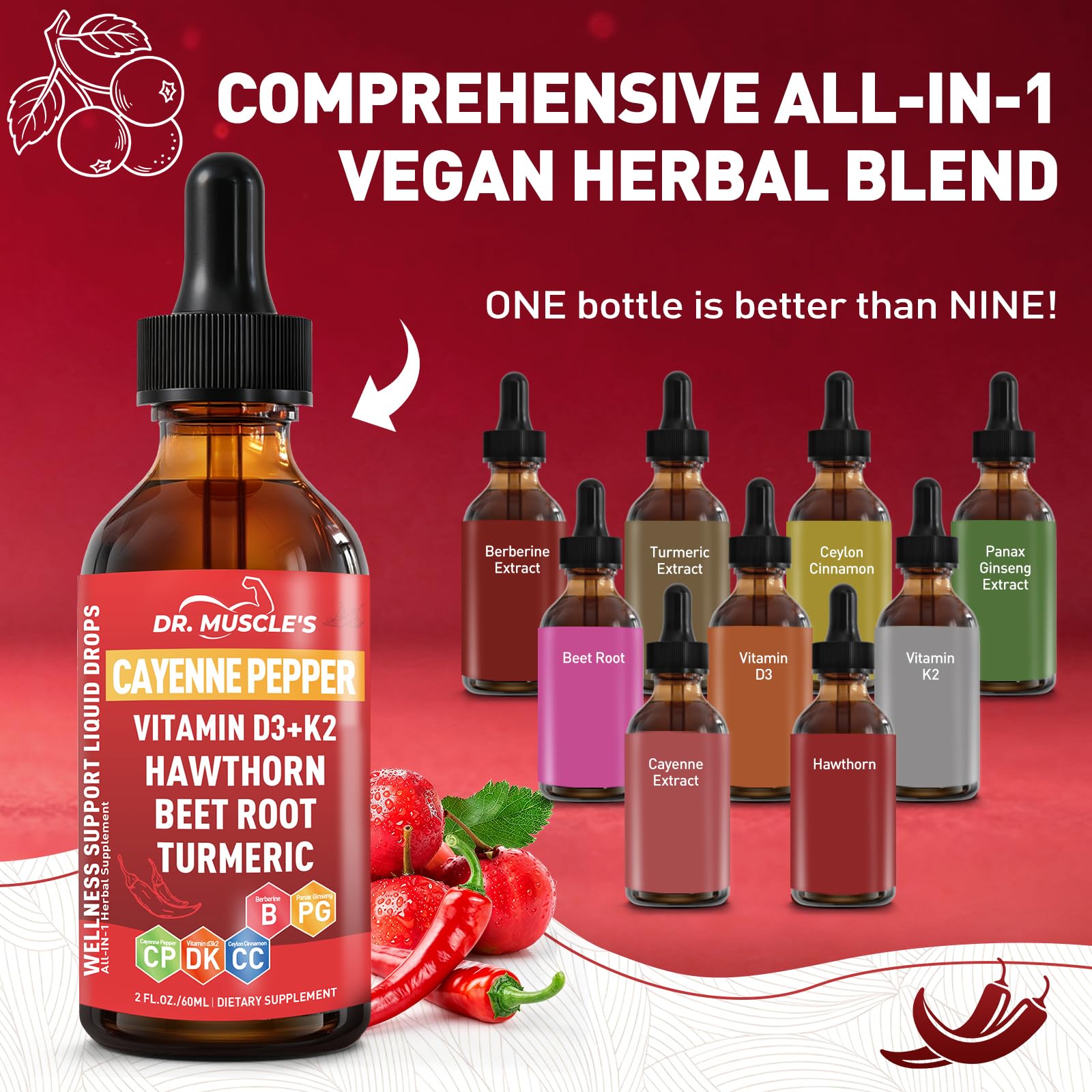 DR. MUSCLE'S cayenne extract for wellness