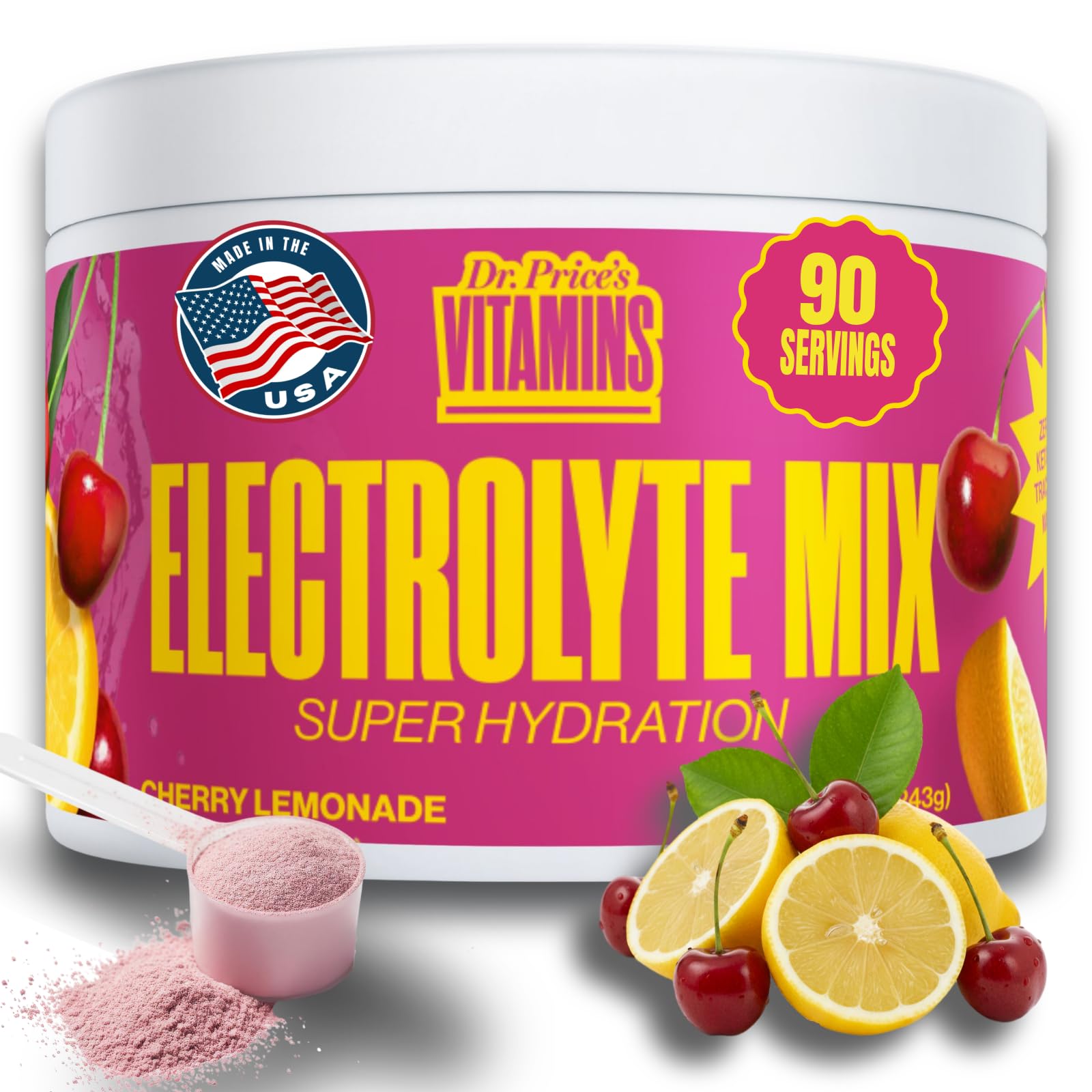Dr. Price's electrolytes powder cherry lemonade
