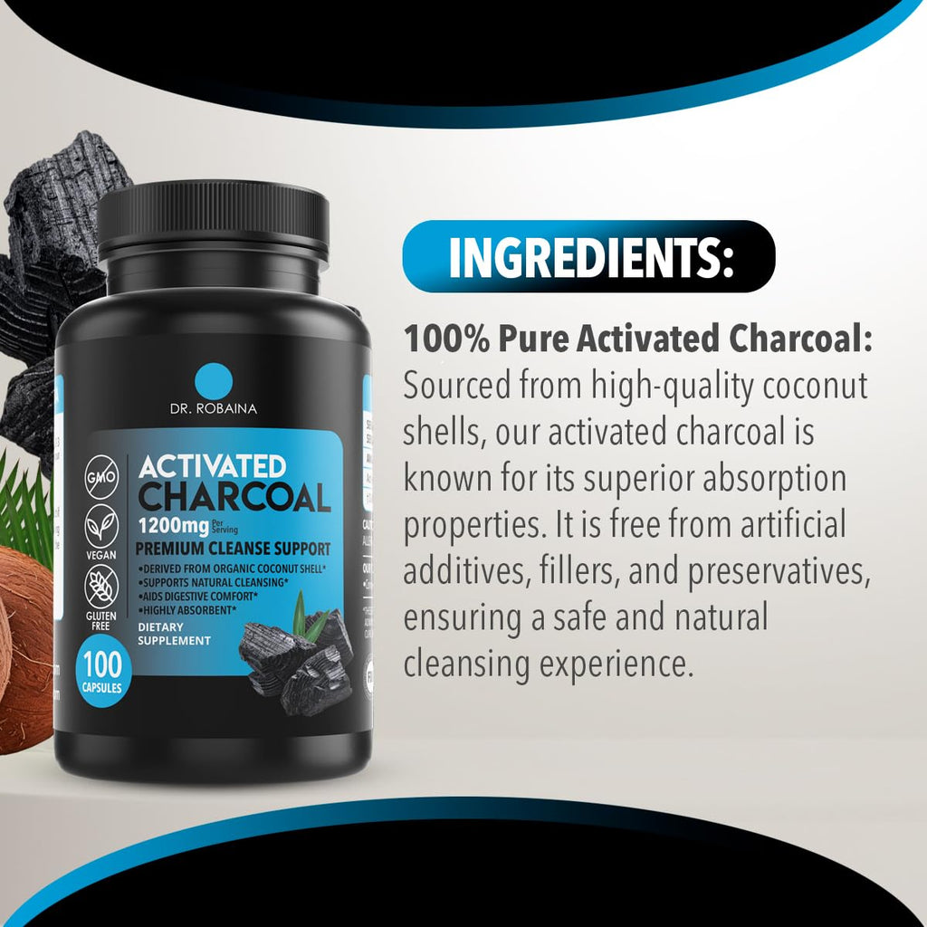 Dr. Robaina charcoal for gut health