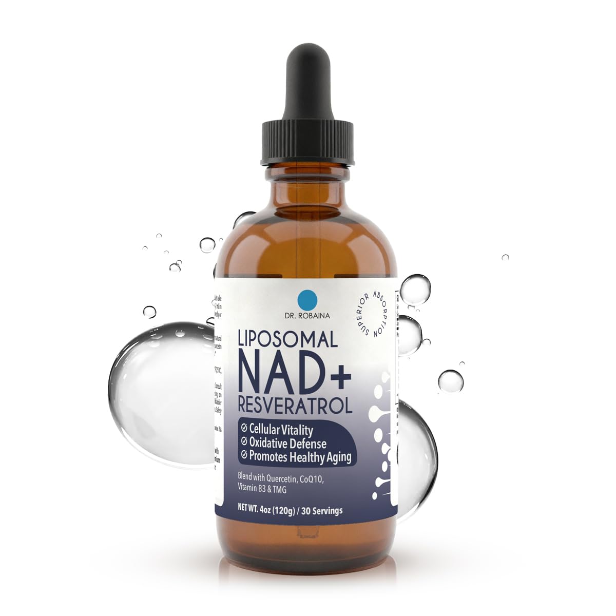 Dr. Robaina Liposomal NAD+ antioxidant drops