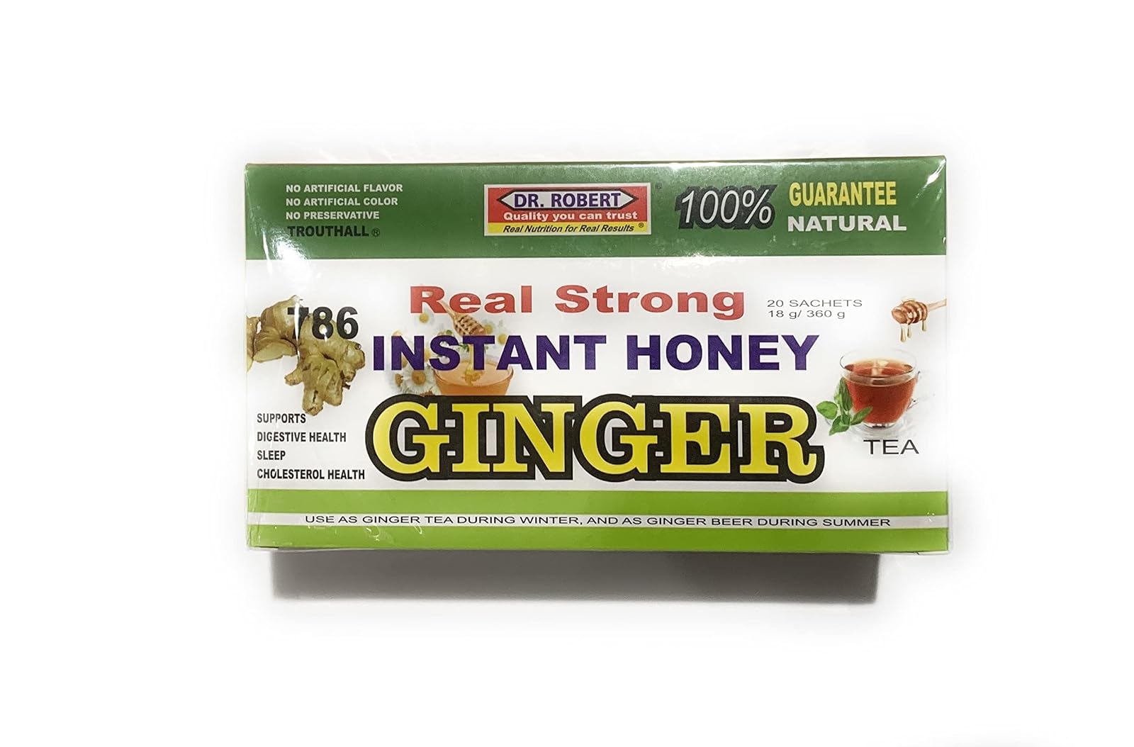 Dr. Robert Instant Honey Ginger Tea sachets