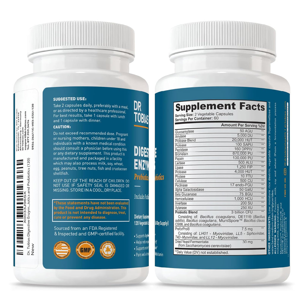 Dr. Tobias digestive enzymes for daily wellness