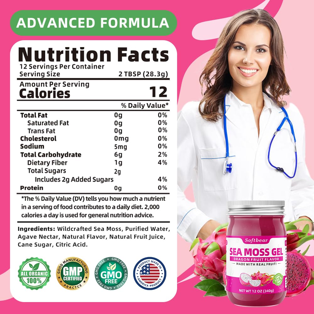 dragonfruit flavored sea moss gel