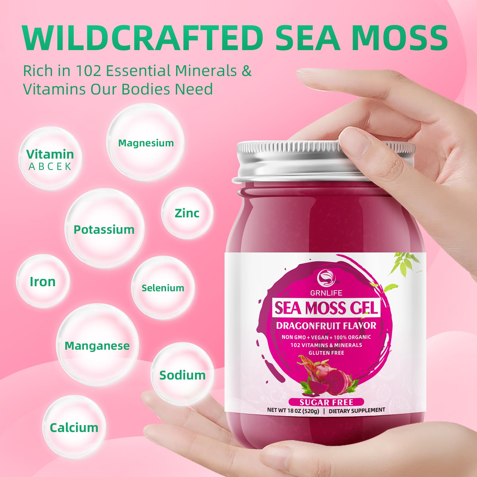 dragonfruit flavored sea moss gel