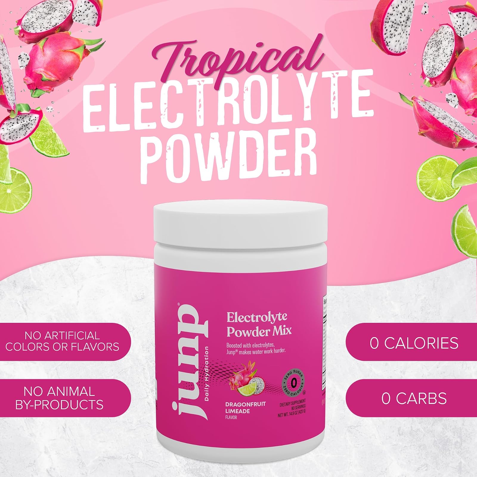 Dragonfruit limeade electrolyte drink mix