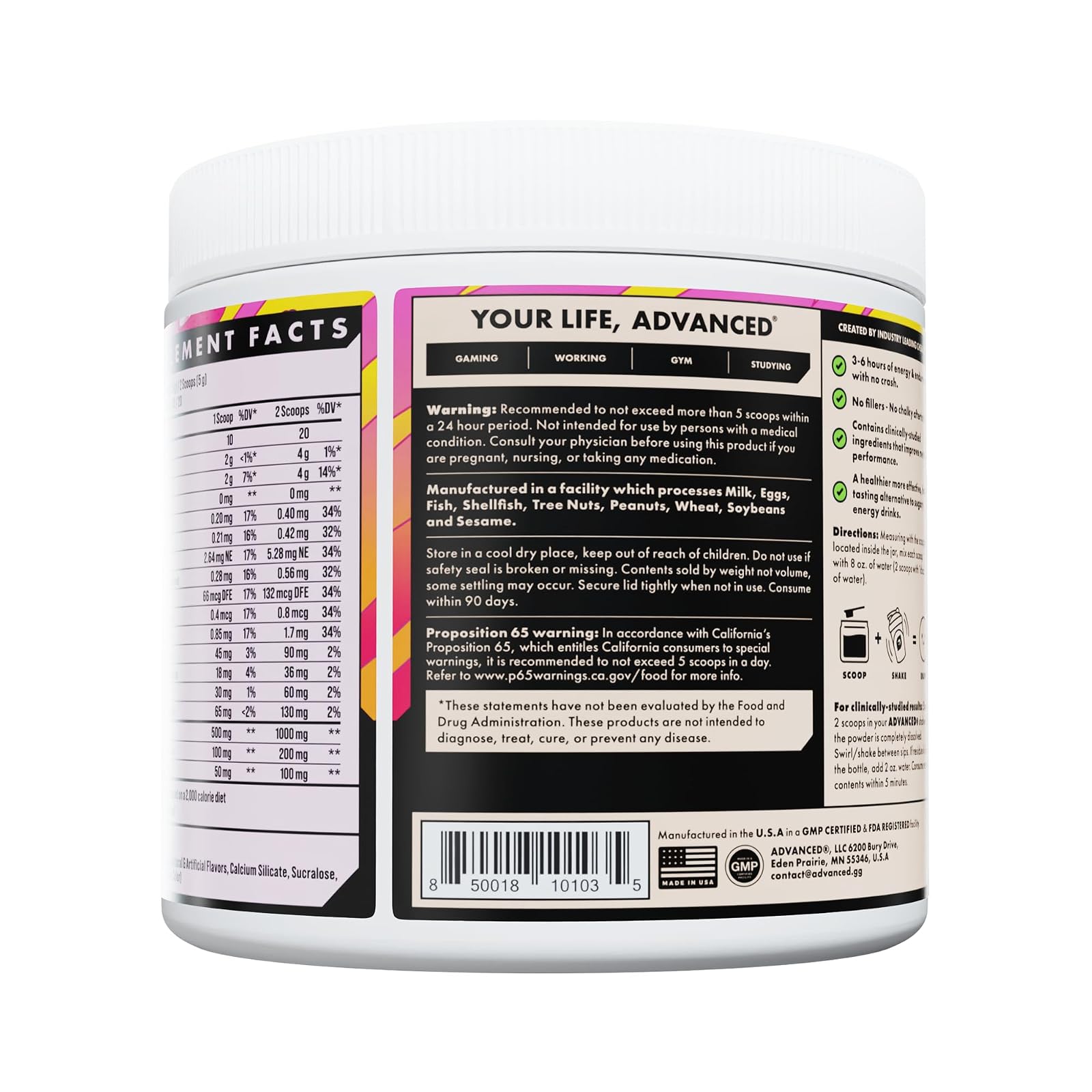 Dream Team Punch energy supplement for athletes