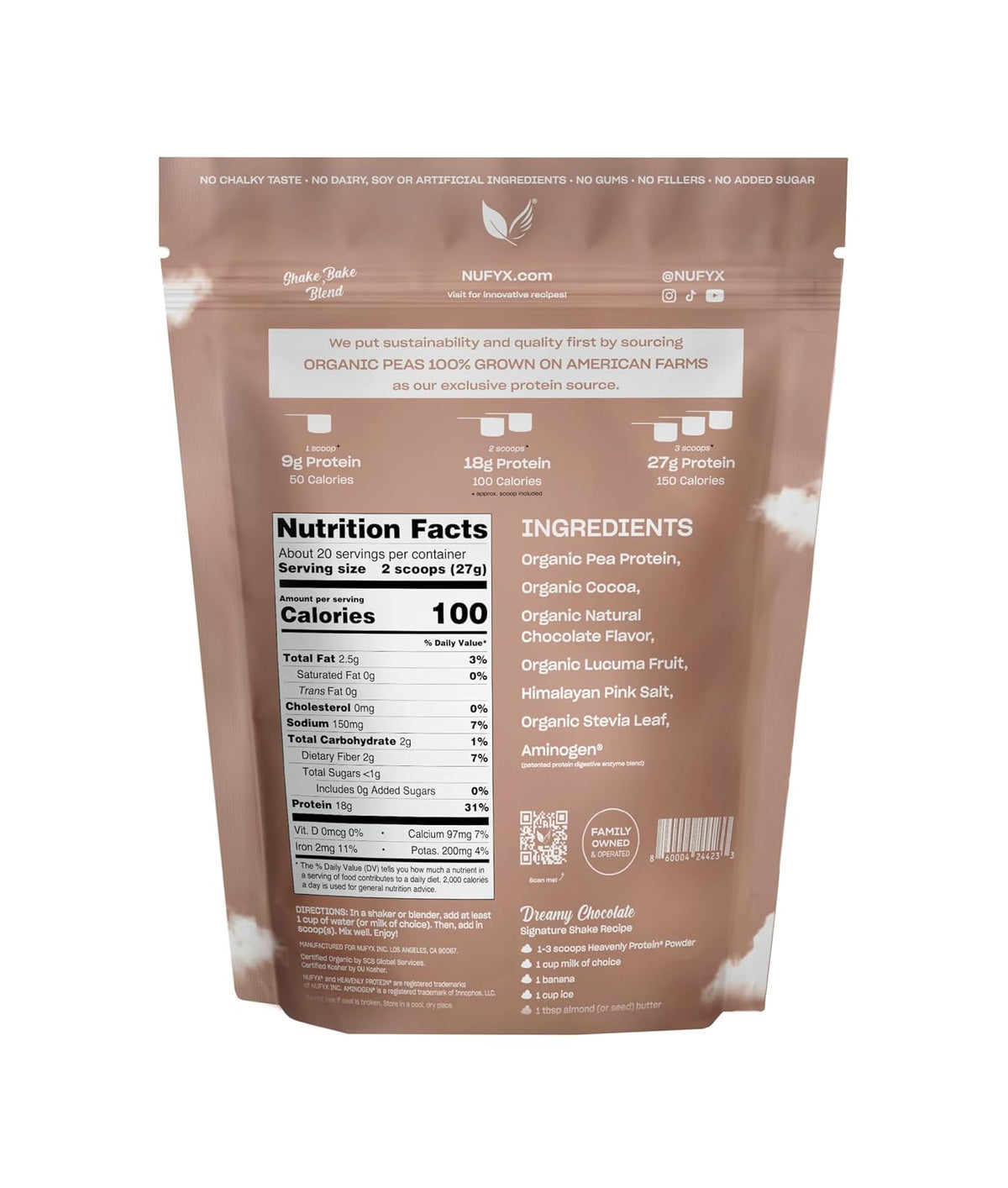 Dreamy chocolate protein powder