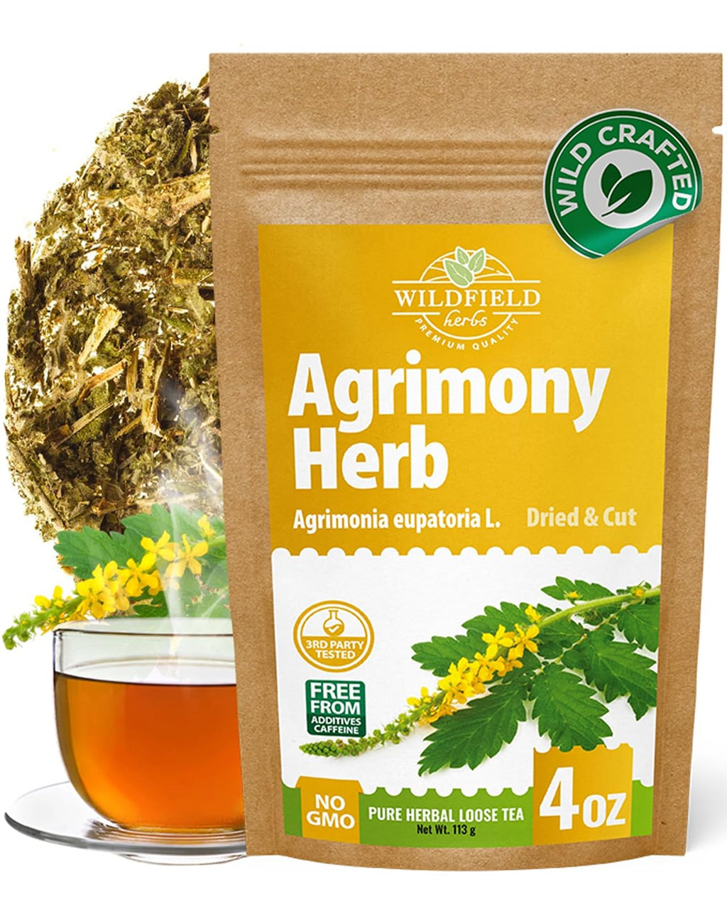 dried agrimony herb for herbal tea