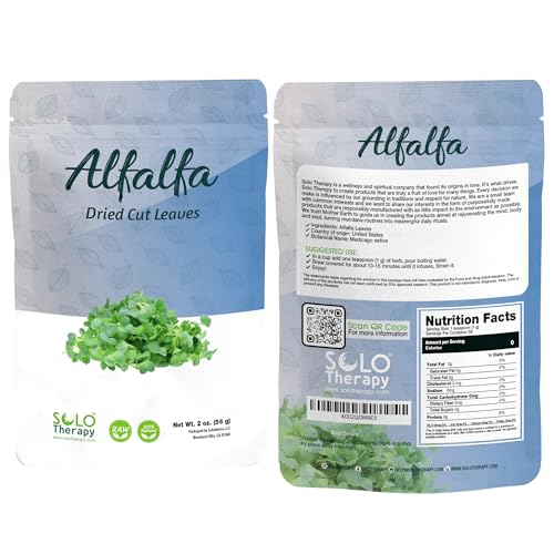 dried alfalfa leaves for herbal infusion