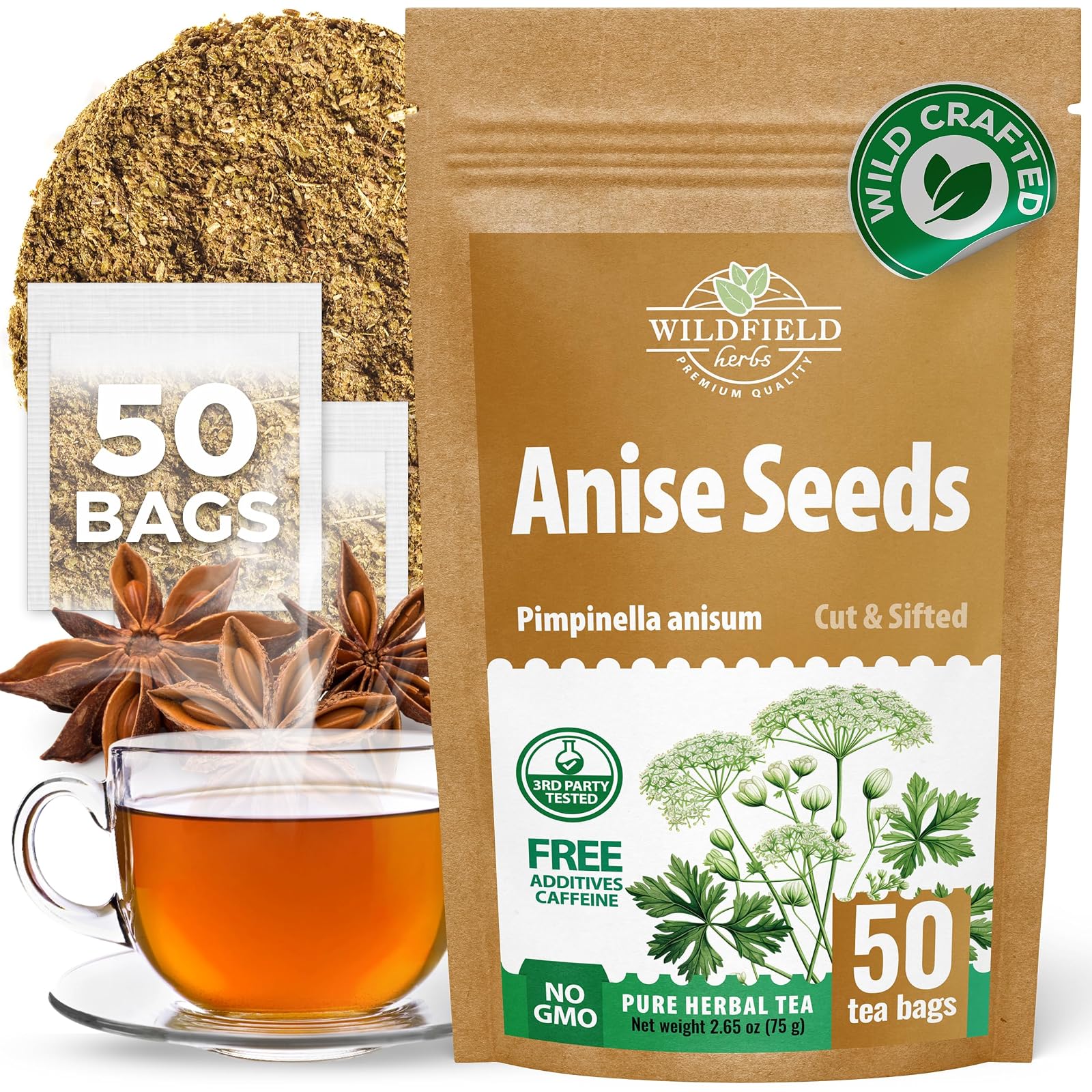 dried anise seeds herbal tea bags