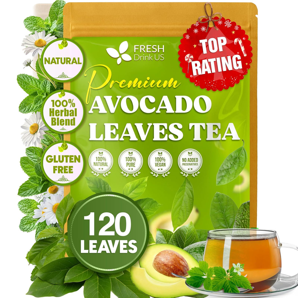 dried avocado leaves herbal tea
