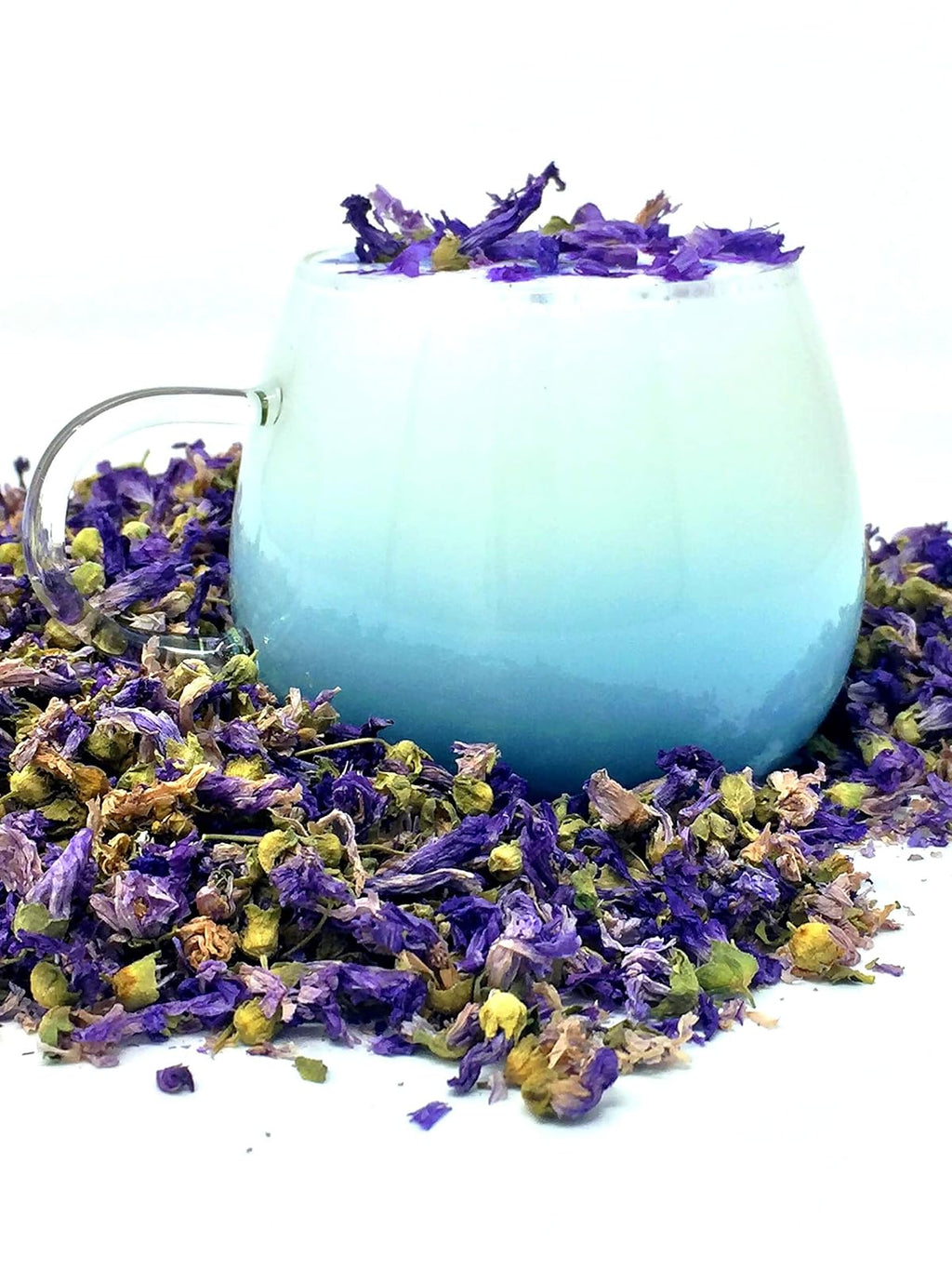 dried blue mallow flowers herbal tea