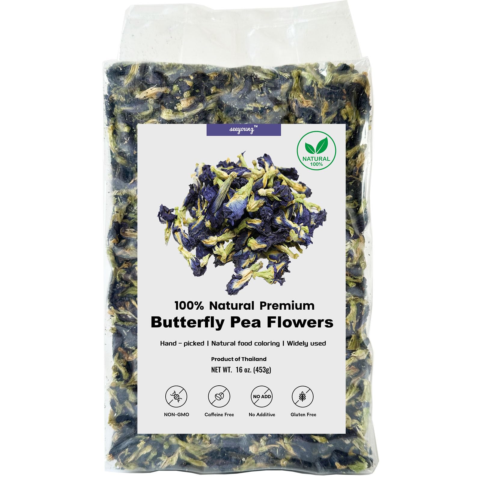 dried blue tea for herbal infusions