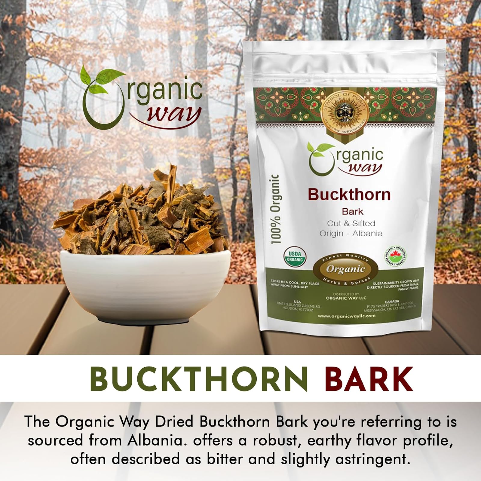 dried buckthorn bark for detox