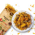 Dried calendula flowers for herbal tea