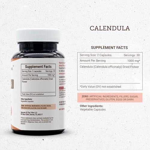 Dried calendula for skin health benefits