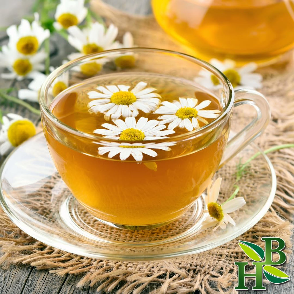 dried chamomile powder for tea