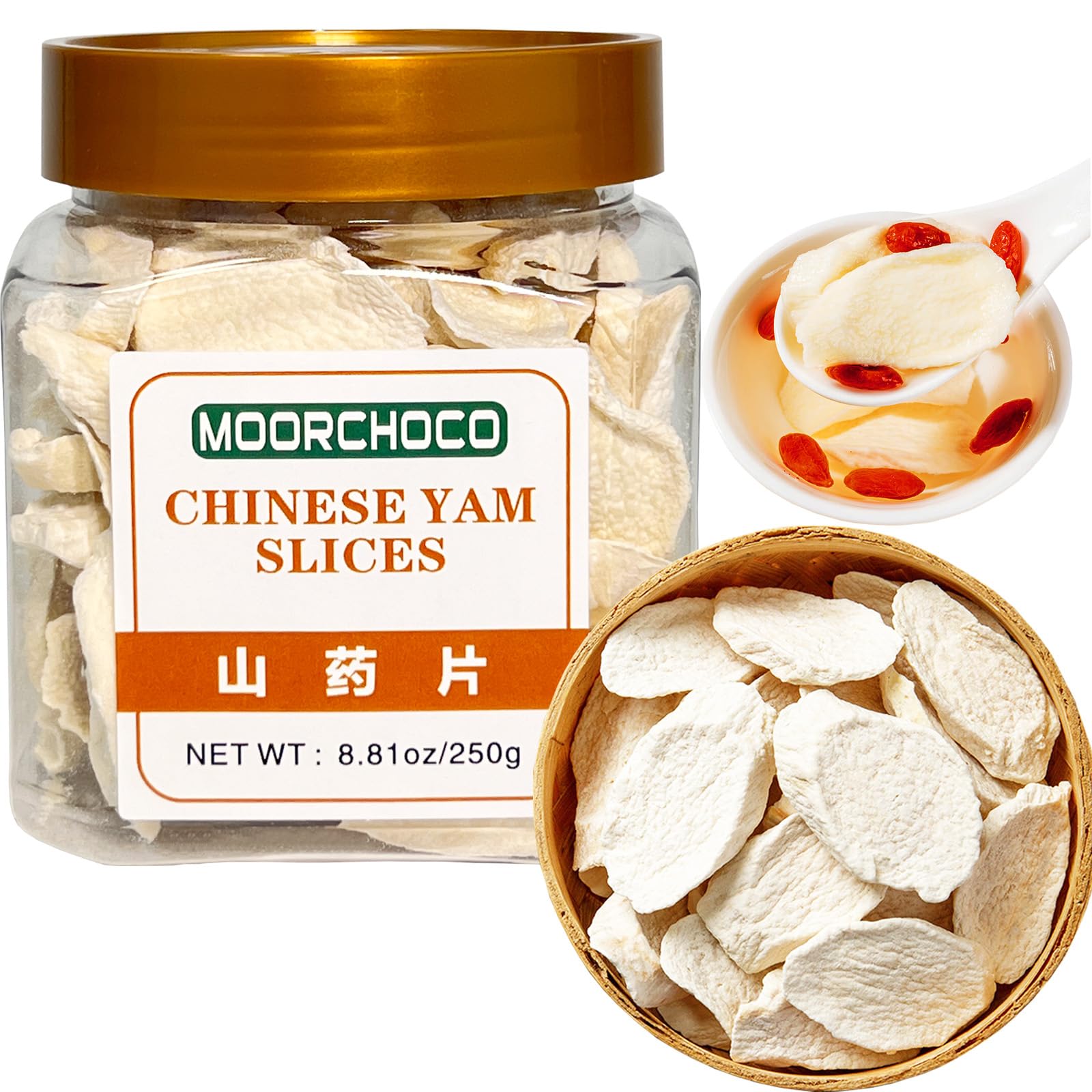 dried Chinese yam slices for tea