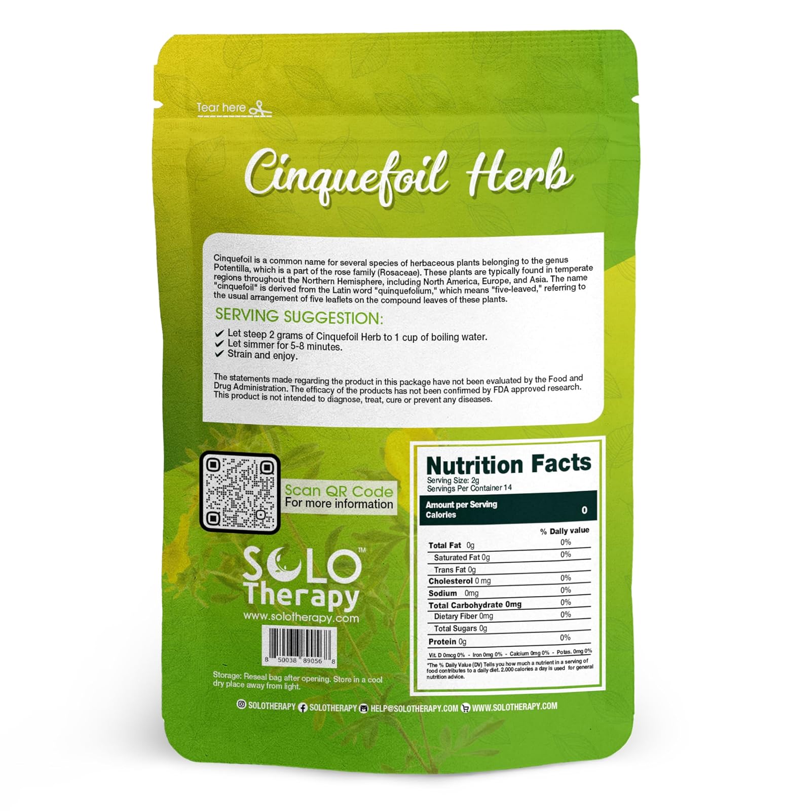 Dried cinquefoil for natural remedies
