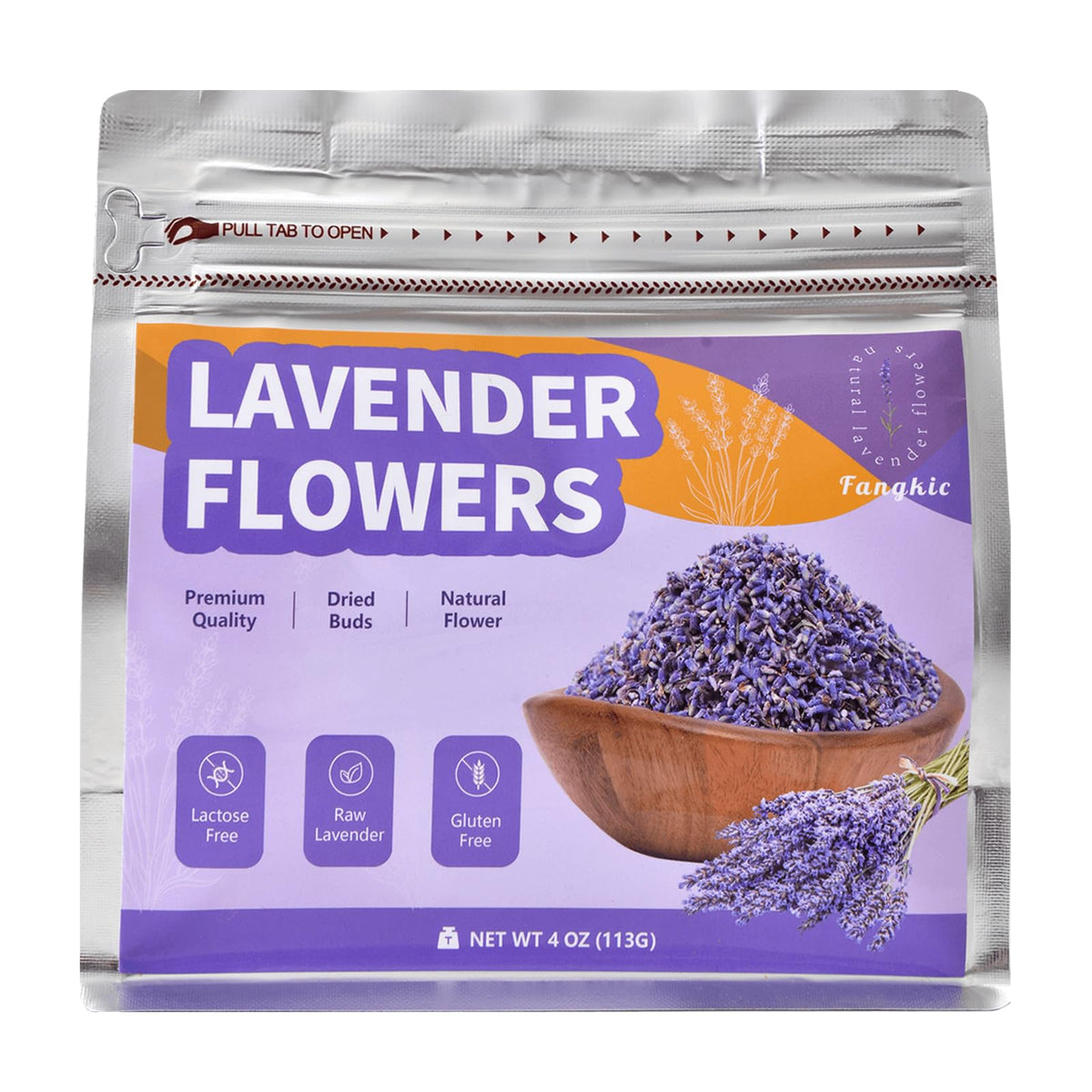Dried culinary lavender flowers for baking