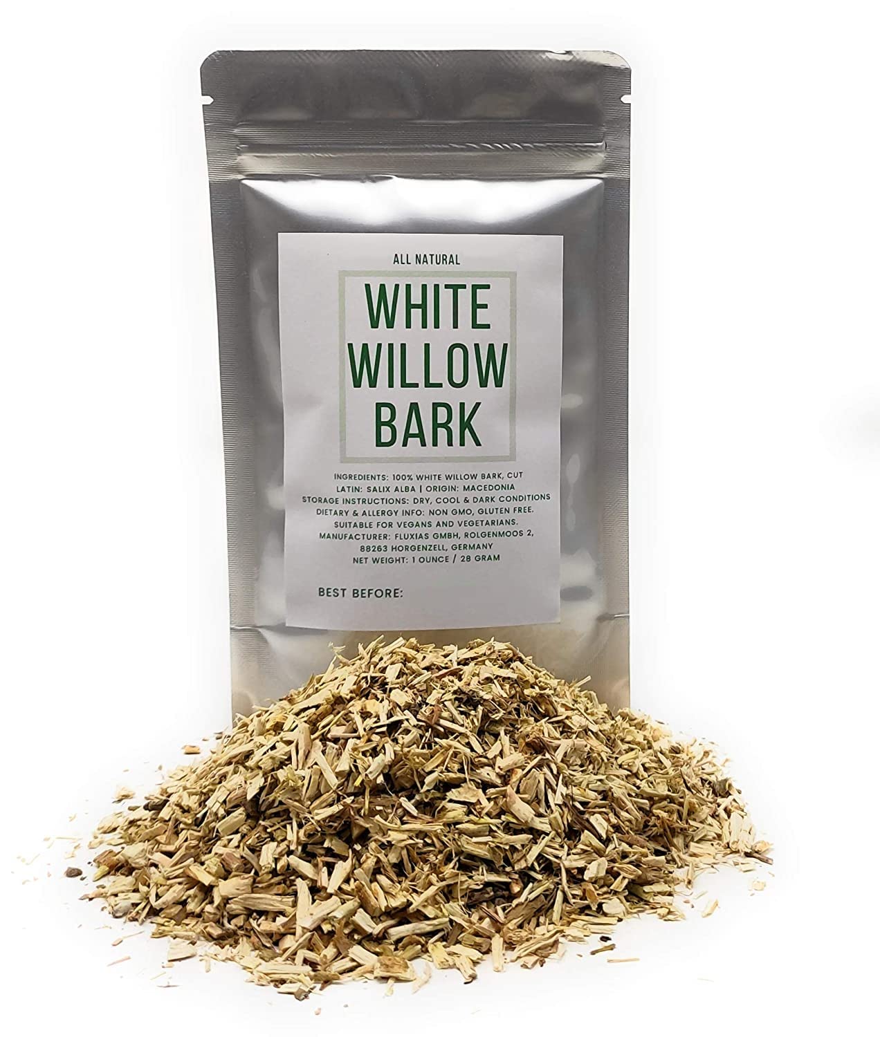 dried cut white willow bark tea