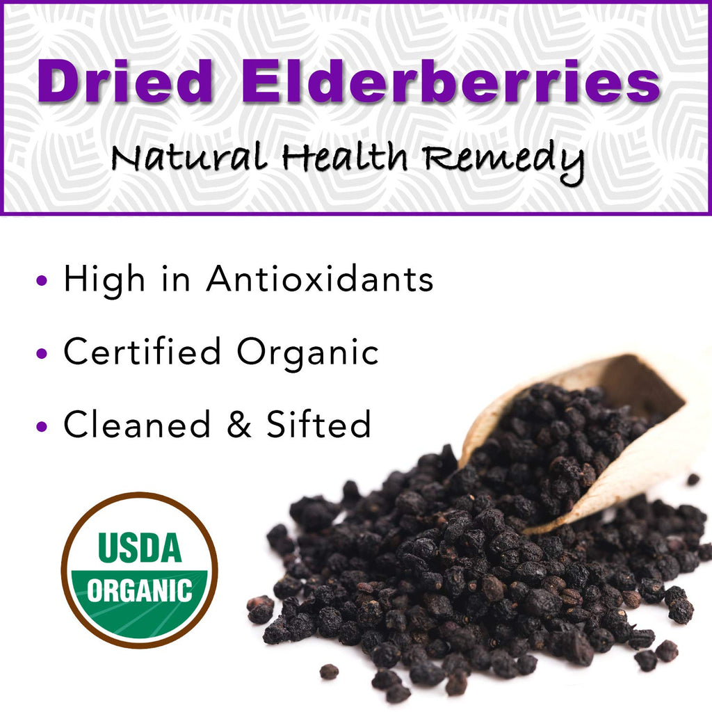 Dried elderberries for herbal teas