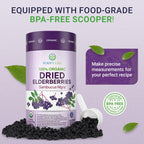 dried elderberries in safe packaging