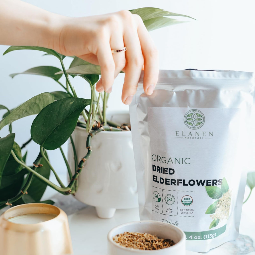 dried elderflowers for soothing brews