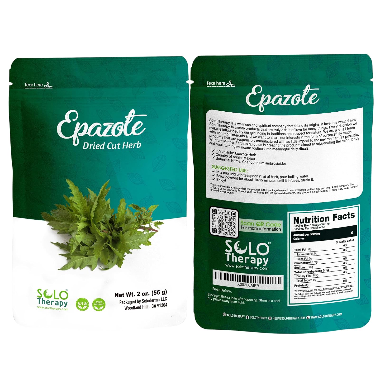 dried epazote herb for tea