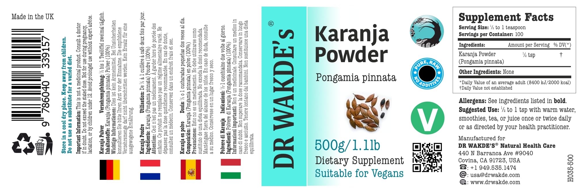 dried fine powder for supplements