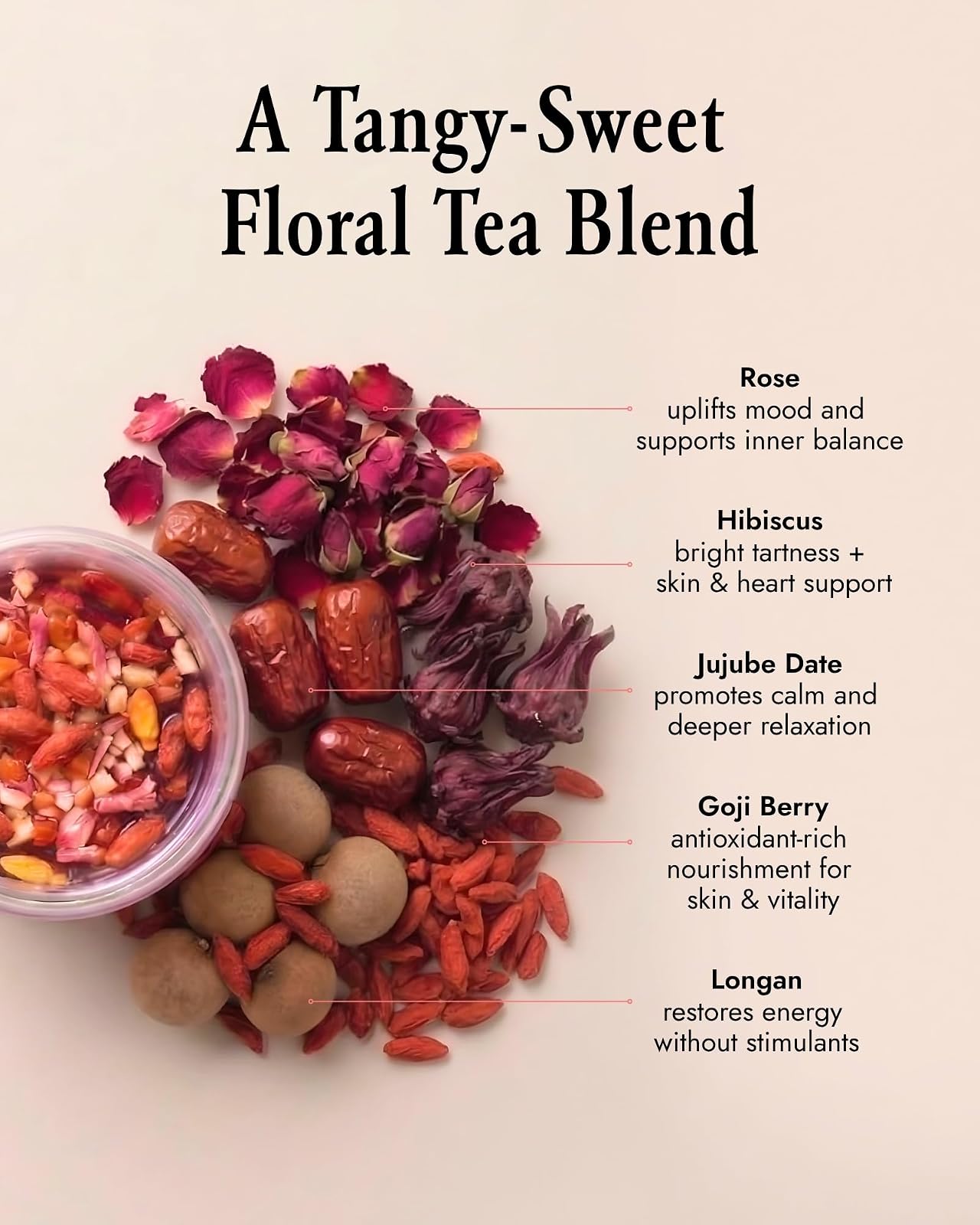 dried flowers and herbs tea