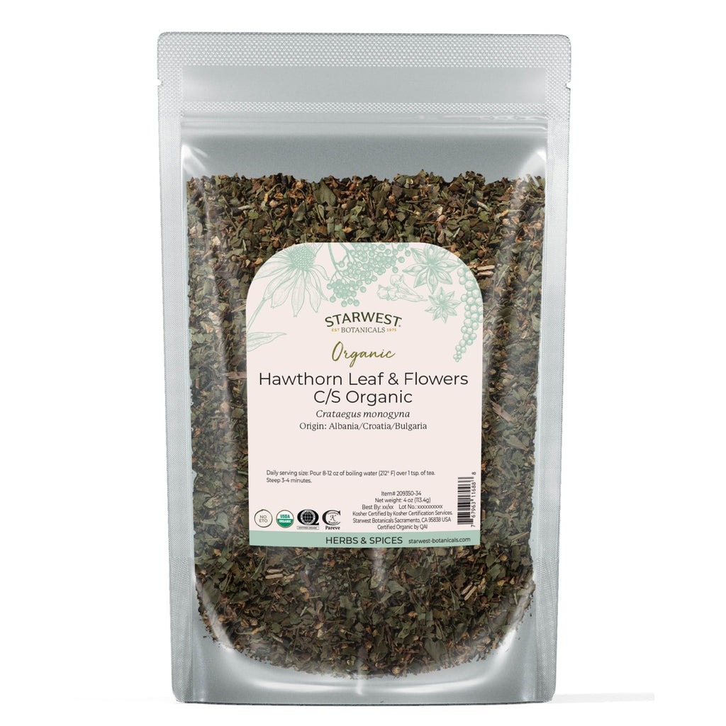 dried hawthorn flowers loose leaf