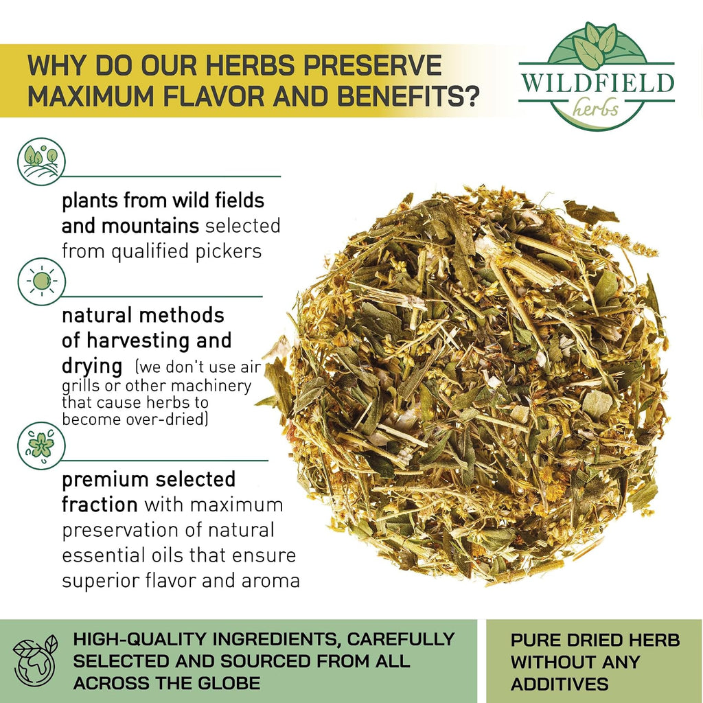 Dried herbal tea for soothing effects
