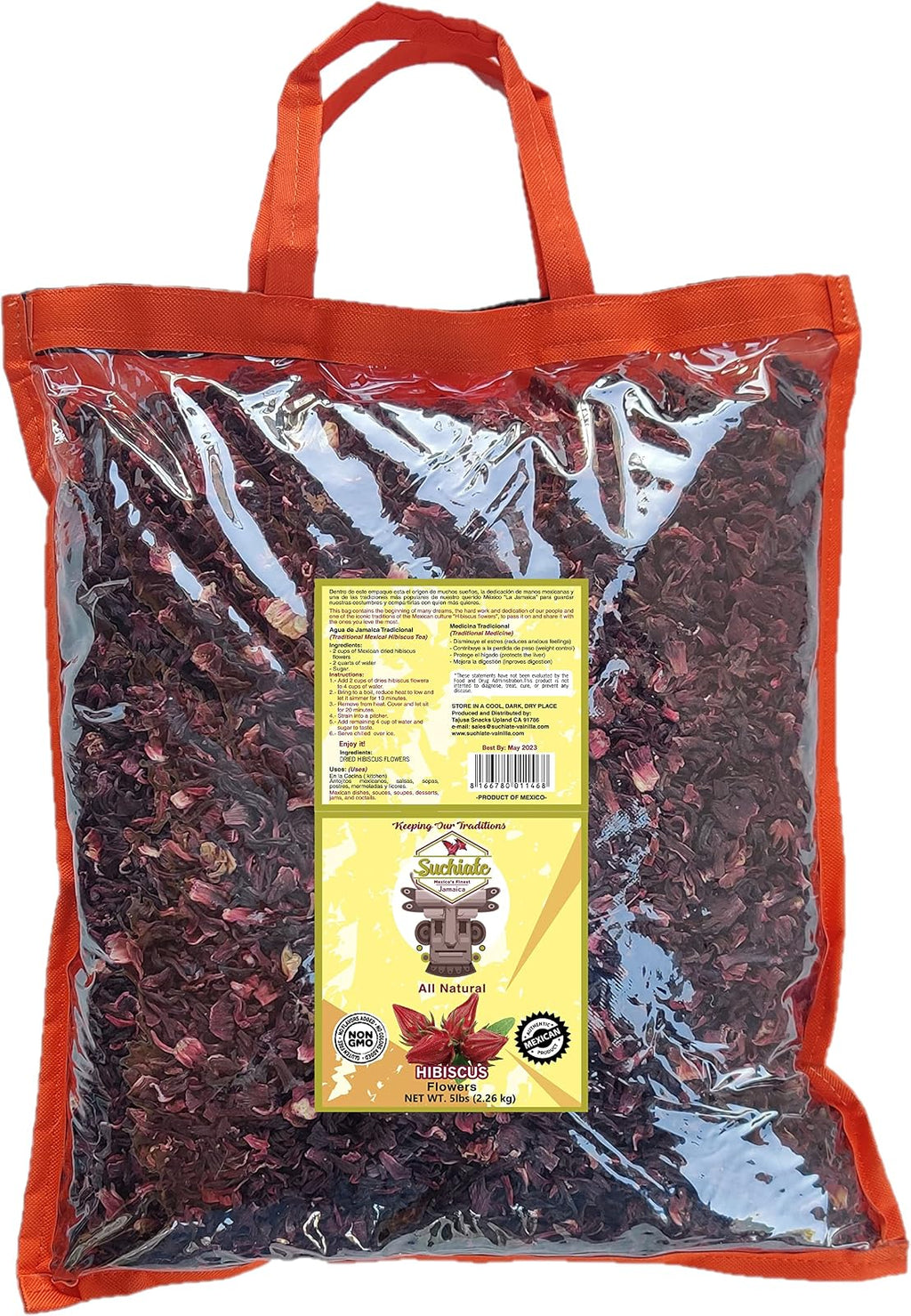 Dried hibiscus flowers for herbal detox tea