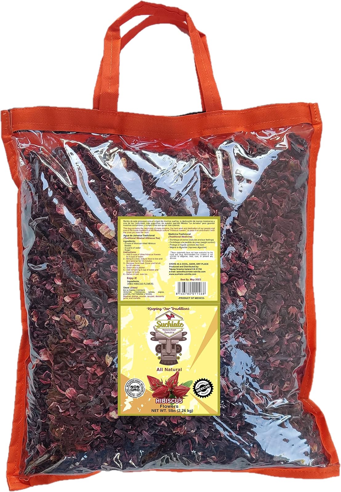Dried hibiscus flowers for herbal detox tea