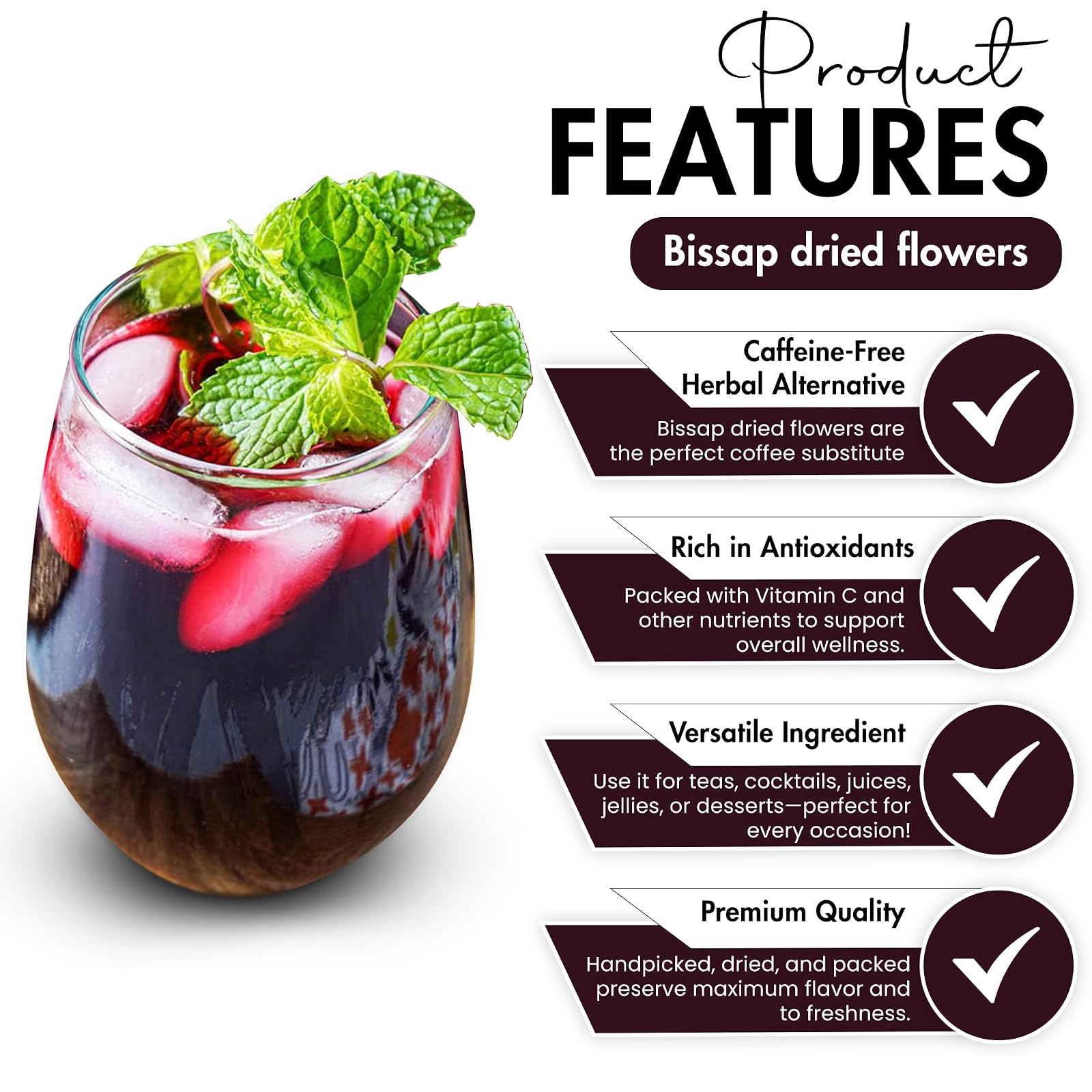 dried hibiscus flowers for herbal infusion