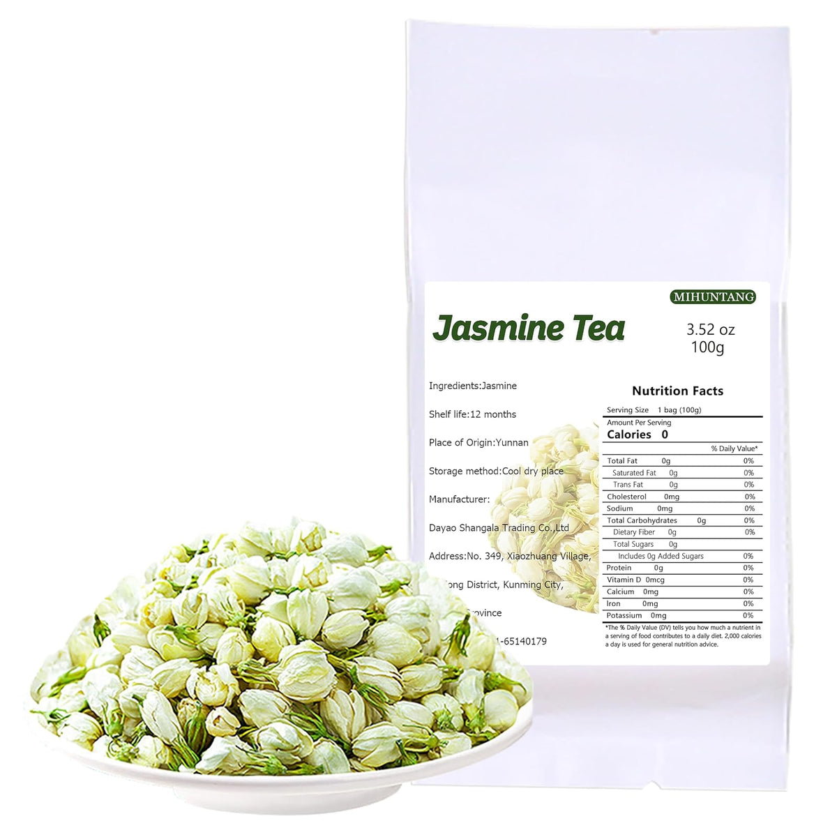 dried jasmine flower tea buds