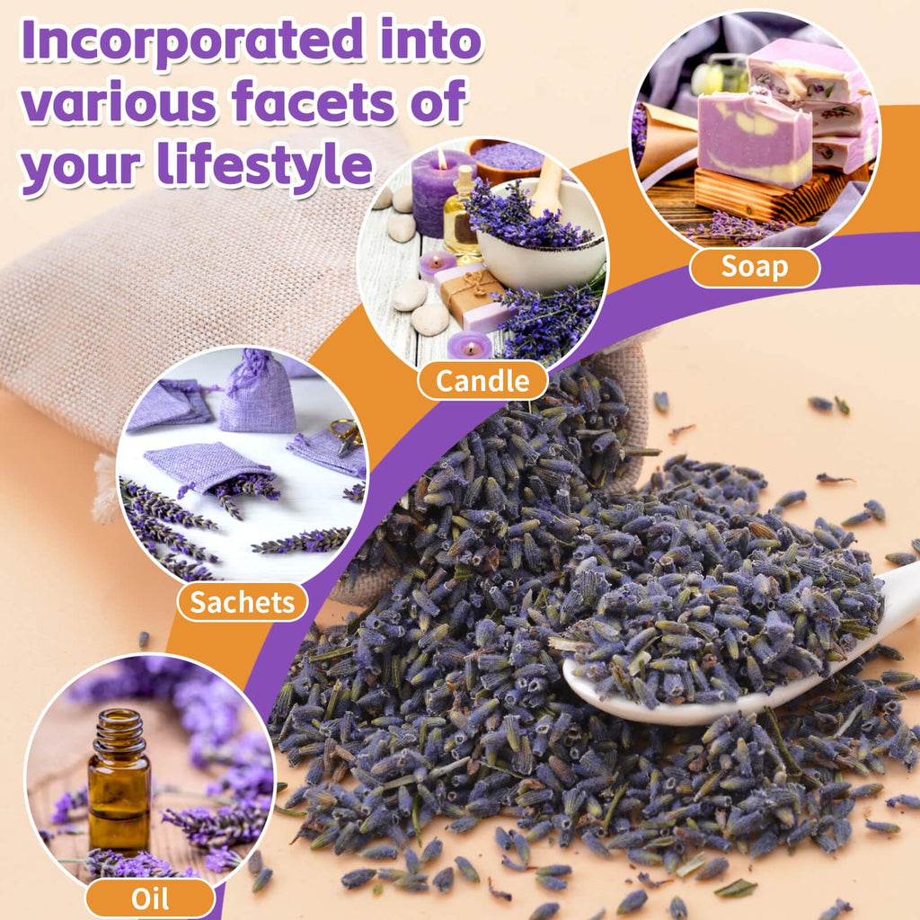 Dried lavender flowers for relaxation