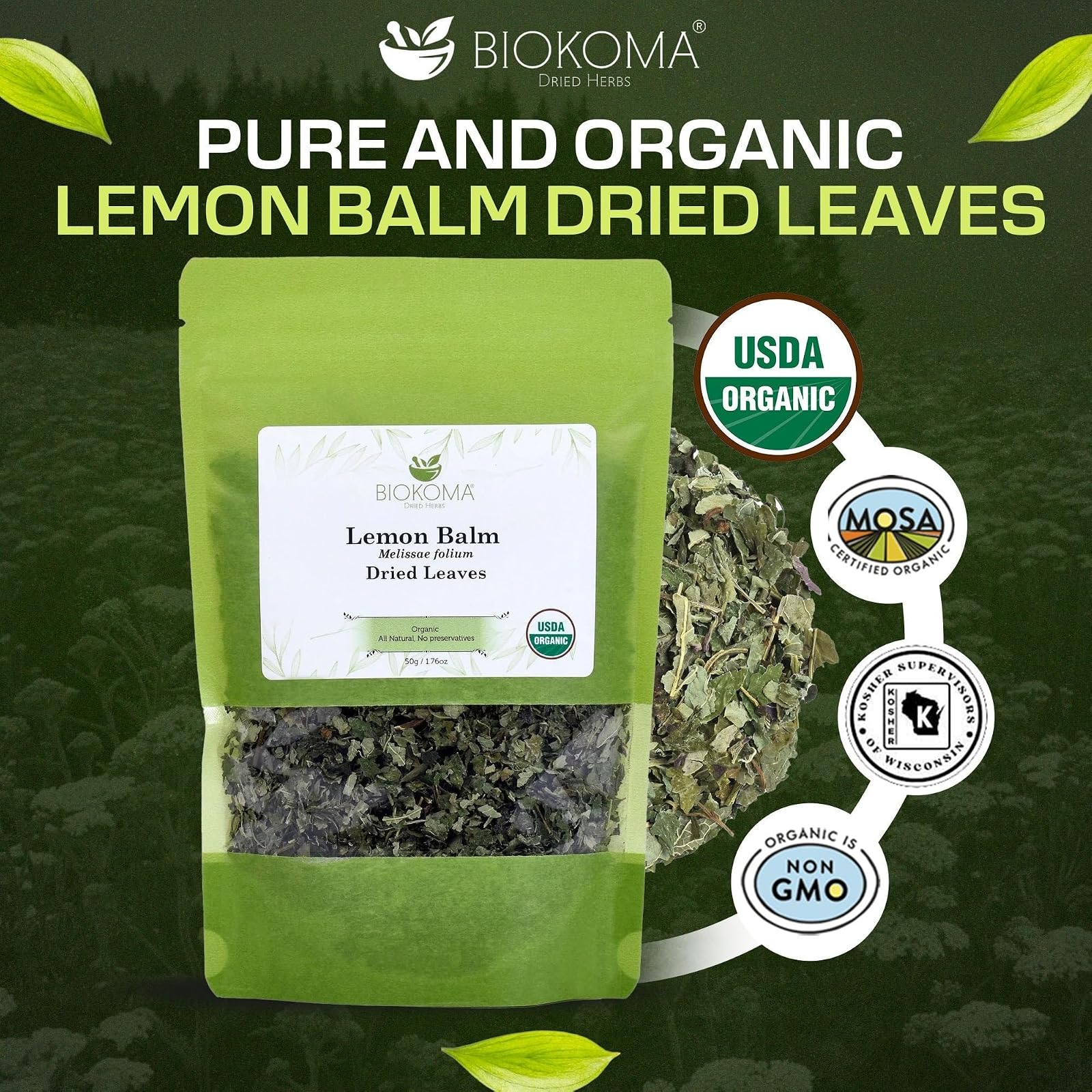dried lemon balm leaves for relaxation