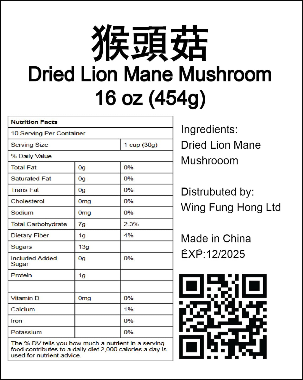 dried lion's mane for cognitive support
