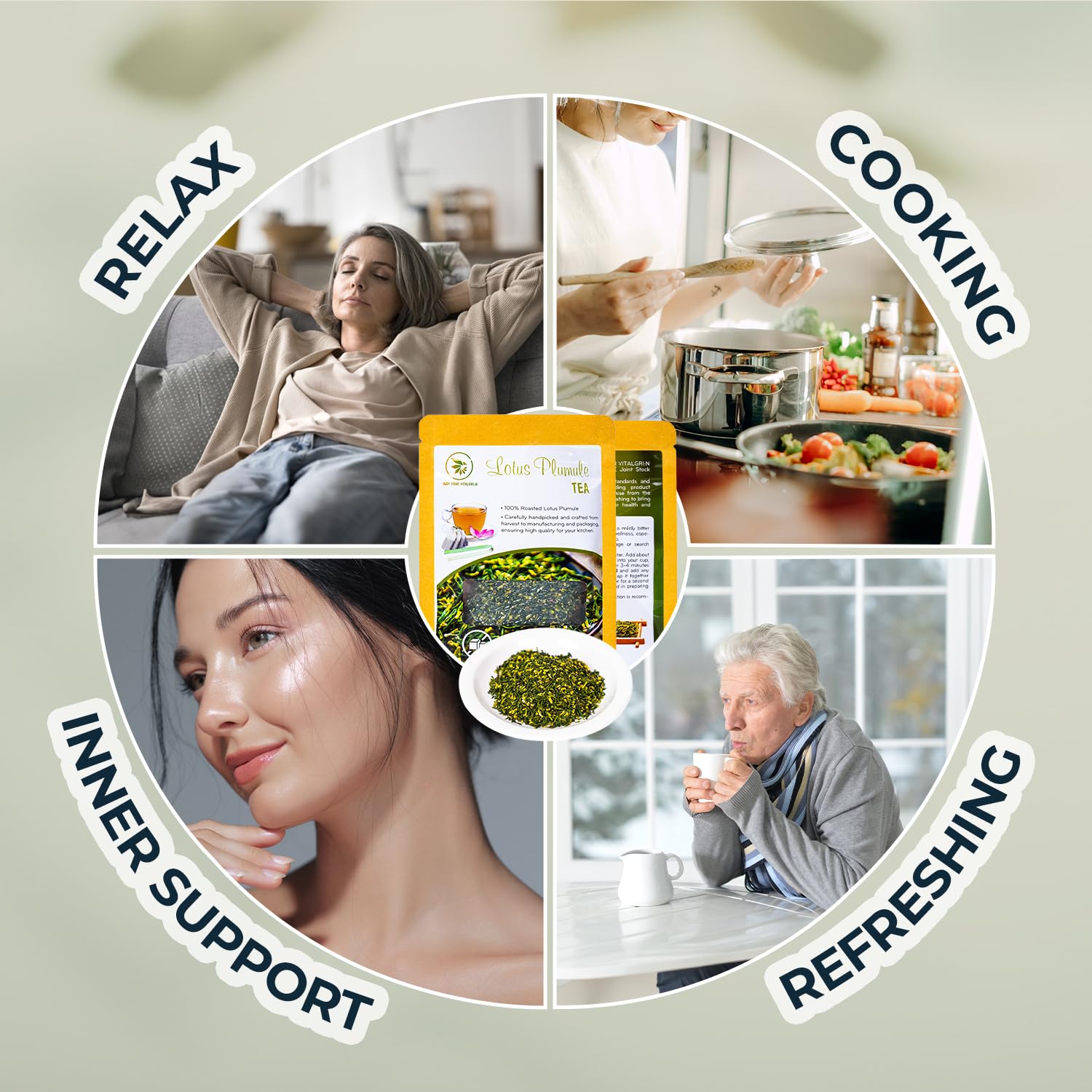Dried lotus plumule tea for wellness