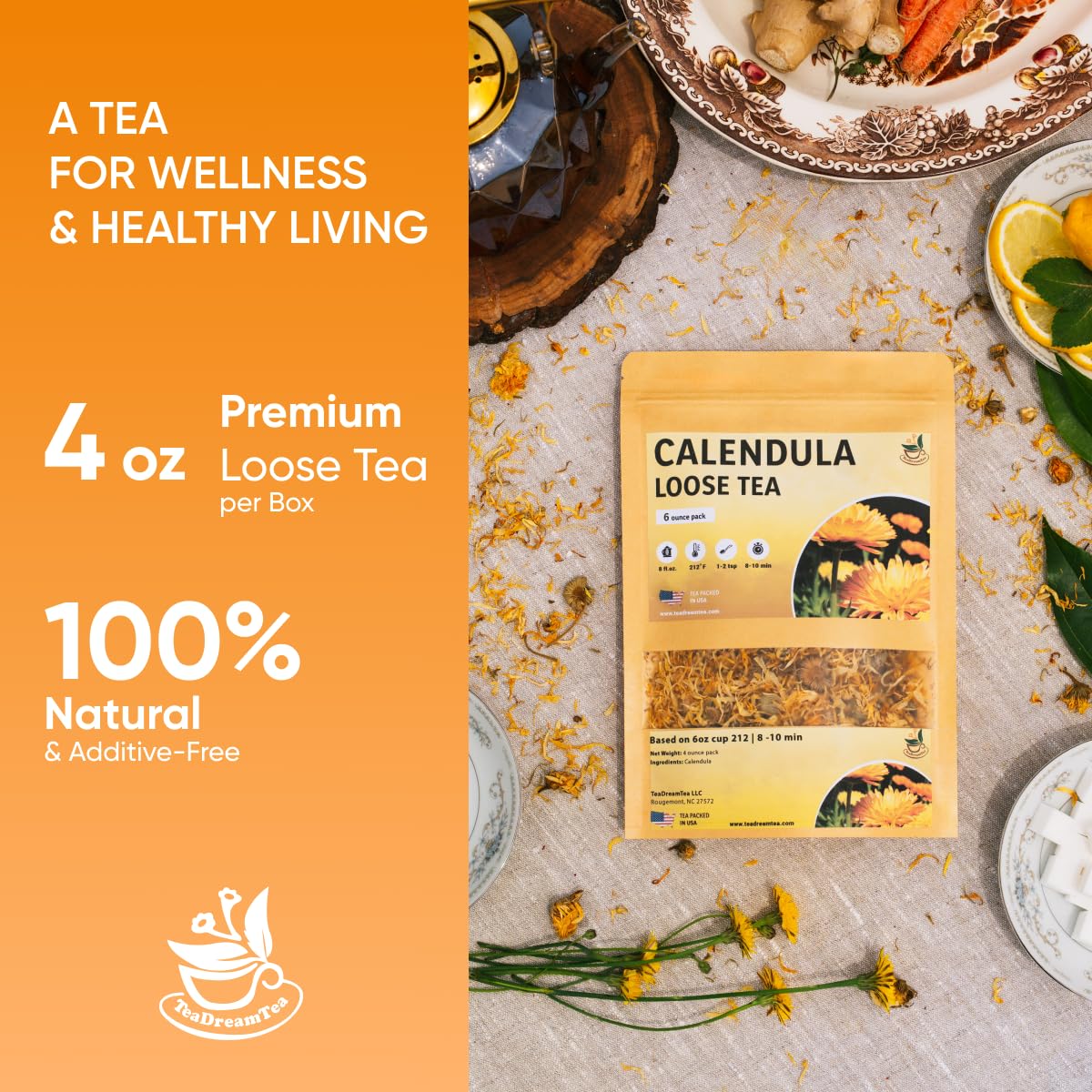dried marigold flowers herbal infusion