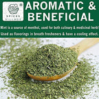 Dried mint leaves enhance herbal detox tea