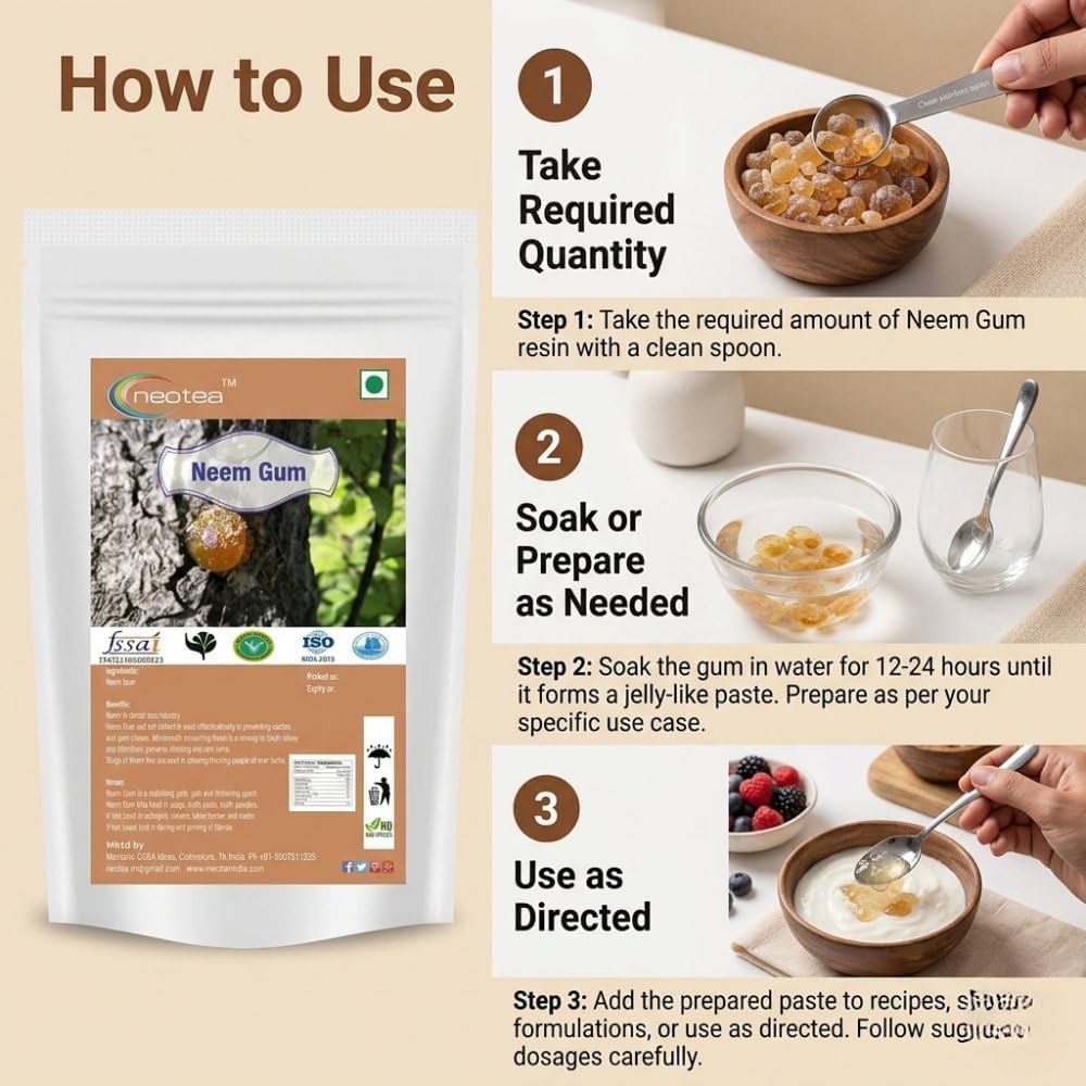 dried neem gum for daily nutrition