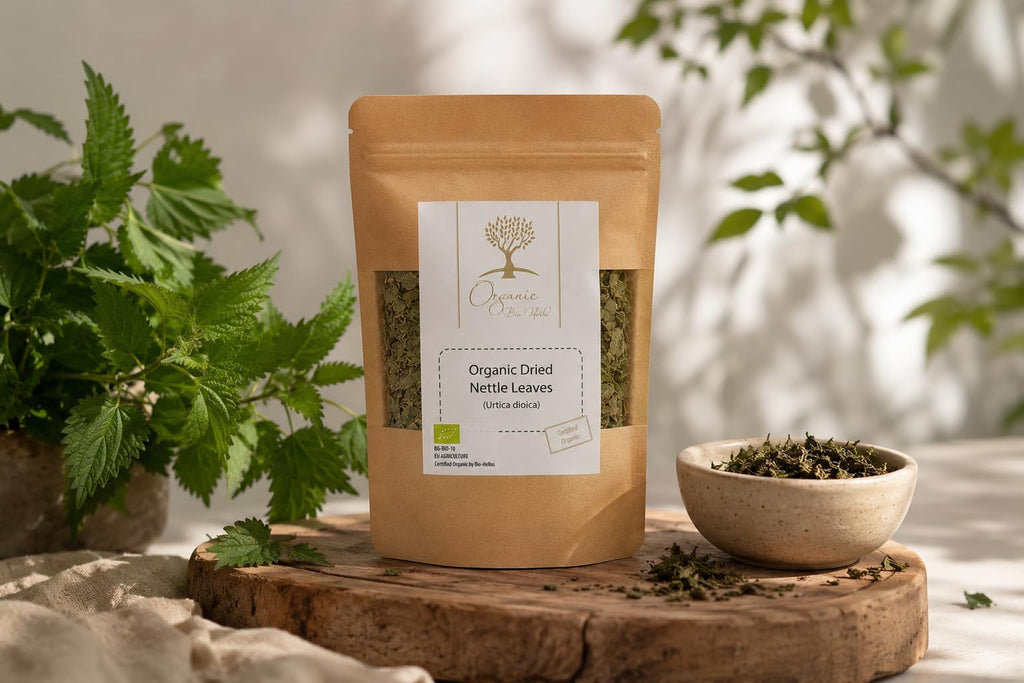 Dried nettle leaf for herbal remedies