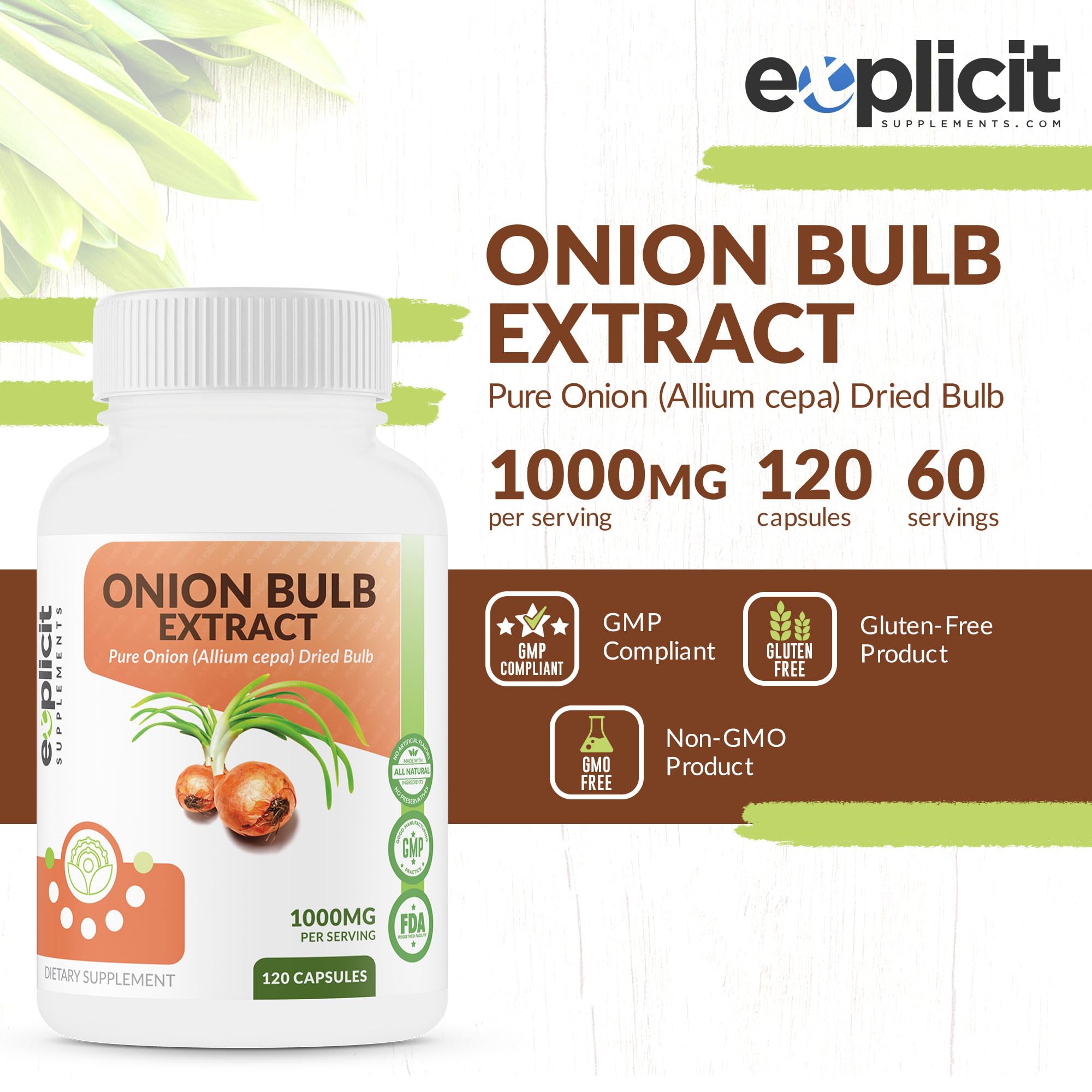 dried onion bulb herbal supplement