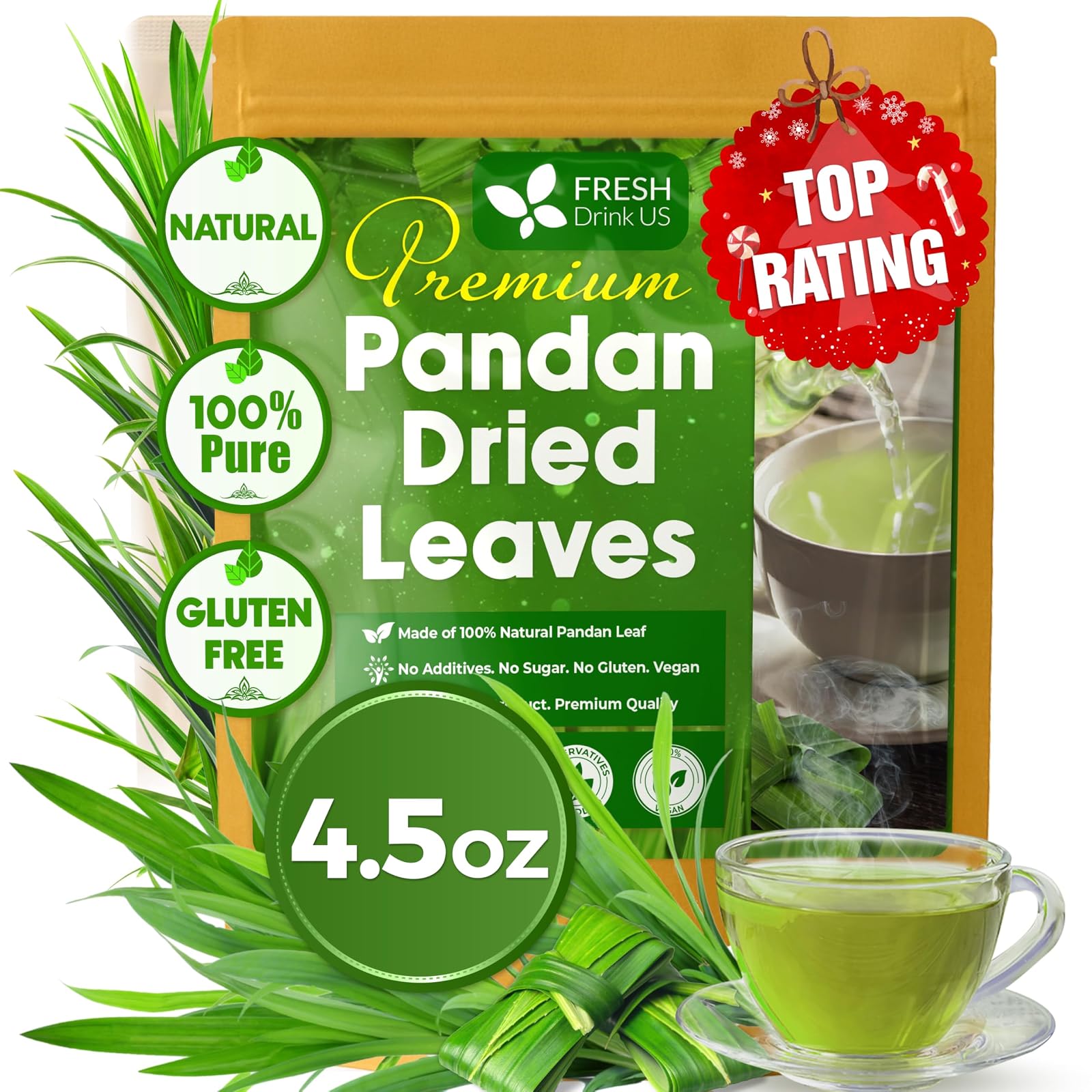 dried pandan leaves herbal tea