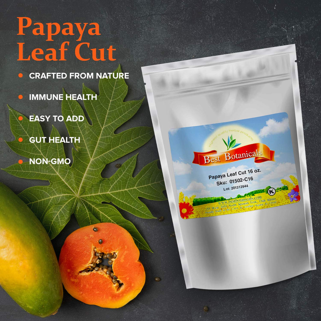 Dried papaya leaf for herbal tea