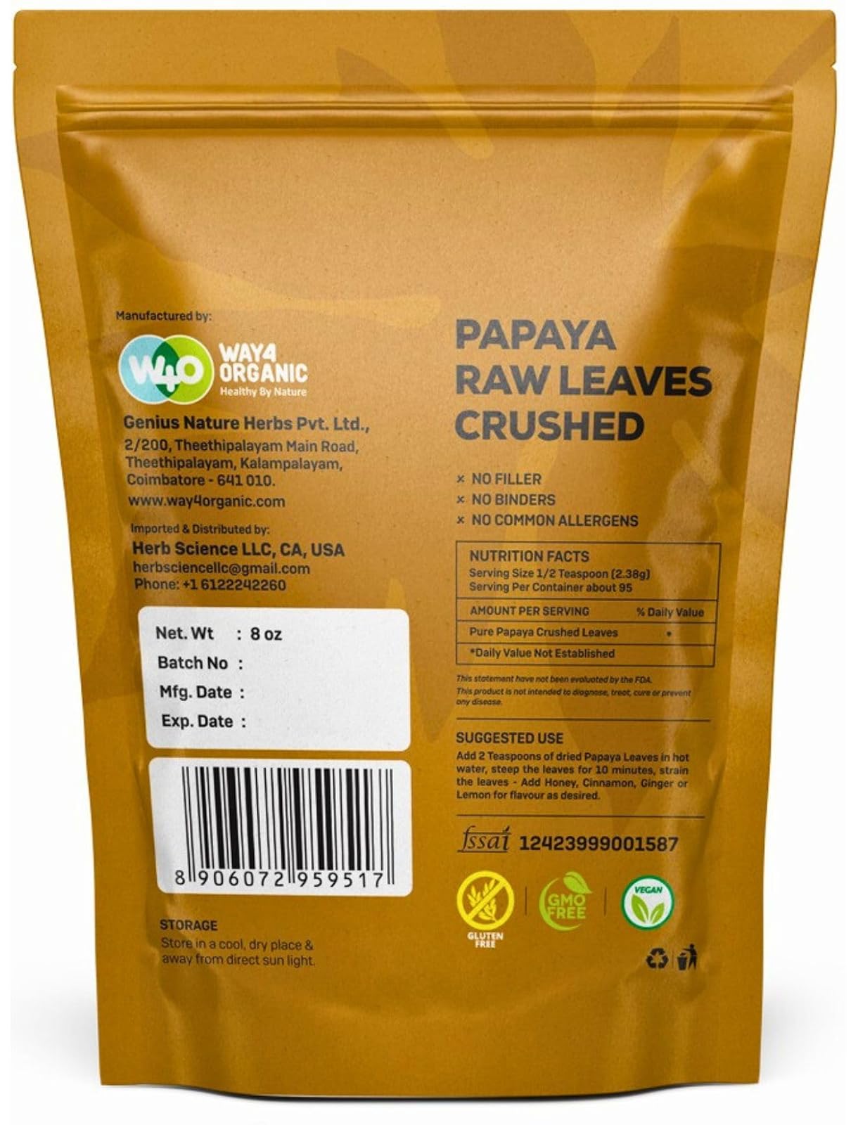 dried papaya leaf tea for digestion